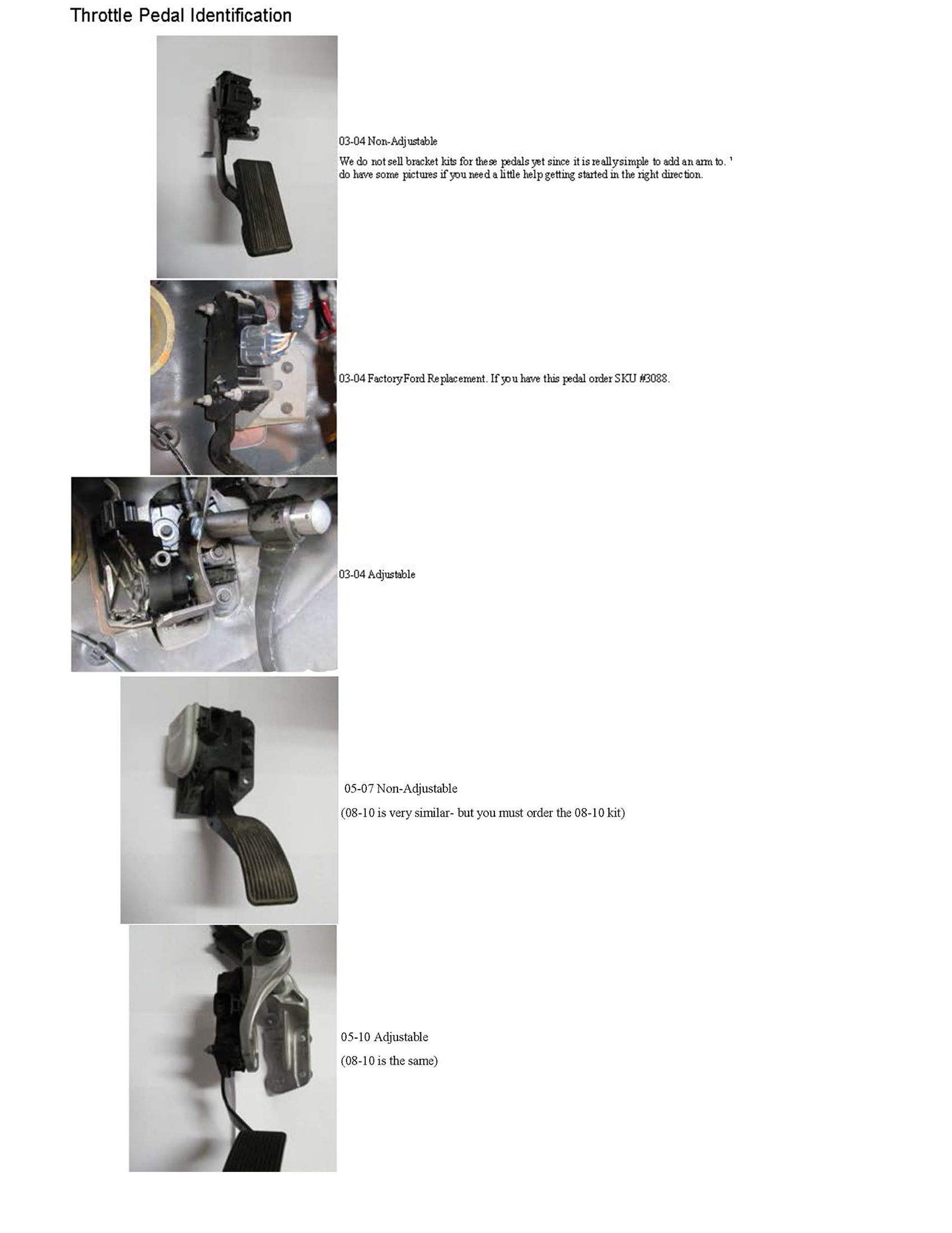 Throttle Pedal Identification - Diesel Conversion Specialists®
